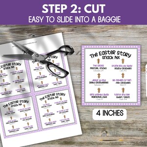 The Easter Story Snack Mix Printable, Treat Bag Topper, Easter Party ...