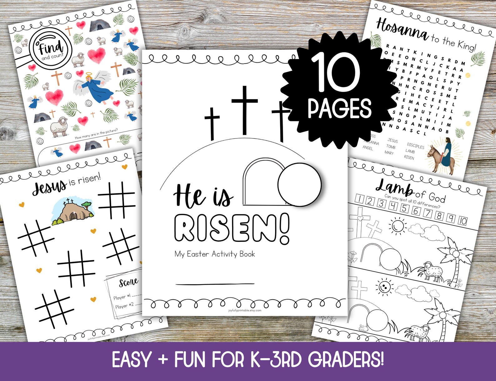 Easter Activity Book, Sunday School Easter Activity for Kids, Easter ...