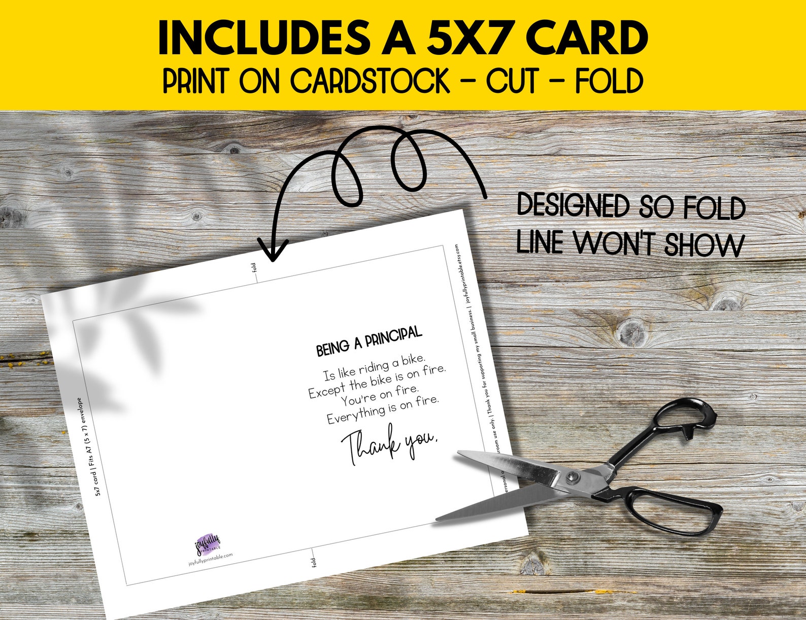 Principal Appreciation Card Printable, Principal Thank You Card ...