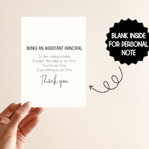 Assistant Principal Appreciation Card Printable, Assistant Principal ...