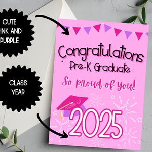Pre-k Graduation Card Printable, Pre-k Graduate Card, Pre-k Graduation ...