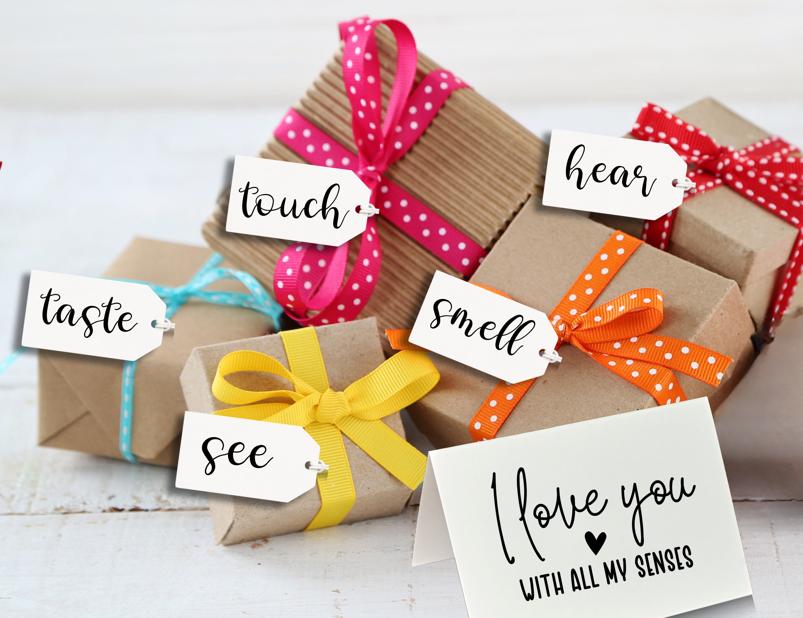 5 Senses Gift Tags, 5 Senses Card, 5 Senses Printable, 5 Senses Themed ...