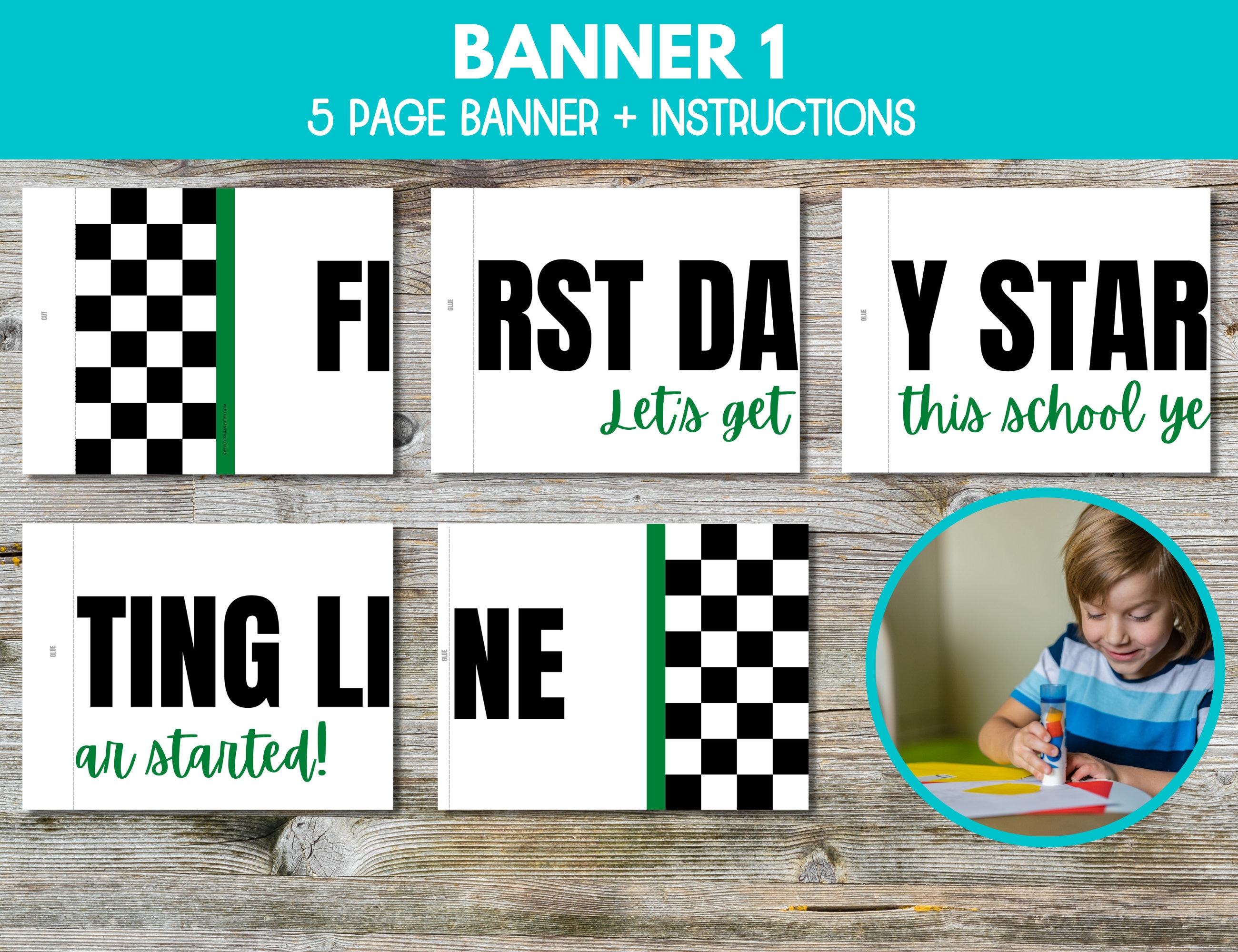 First and Last Day of School Printable Banner Bundle Back to - Etsy