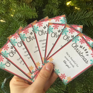 Christmas Treat Tags, Christmas Thank You Gift Tags, Christmas Neighbor ...