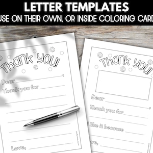 Printable Coloring Thank You Card, Thank You Coloring Card, Thank You ...