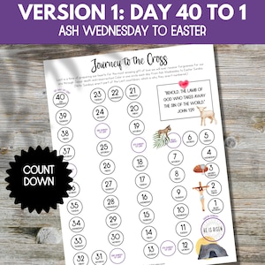 Printable Lent Calendar, Lenten Calendar, Ash Wednesday Printable ...