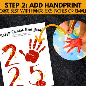 Chinese New Year Handprint, Lunar New Year, Year of the Snake ...