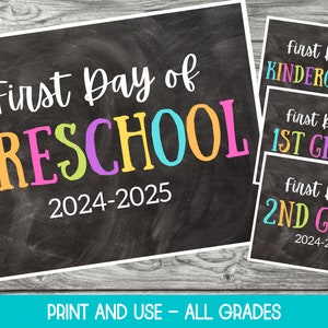 First Day of School Sign Printable, Printable Back to School Sign ...