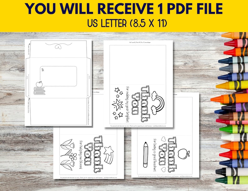 Teacher Appreciation Card Printable Thank You Card for - Etsy