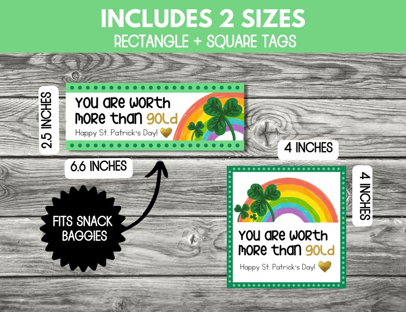 St. Patrick's Day Treat Bag Topper Printable, St Patricks Day Tag, St ...