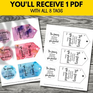 Teacher Appreciation Plant Tag Printable, Teacher Thank You Flowers Tag ...