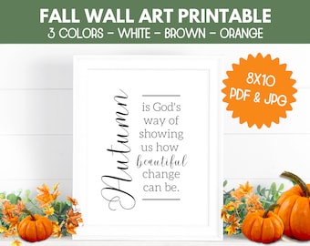 Autumn is Gods Way Printable - Etsy