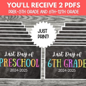 Last Day of School Sign Printable, Printable Last Day of School Sign ...