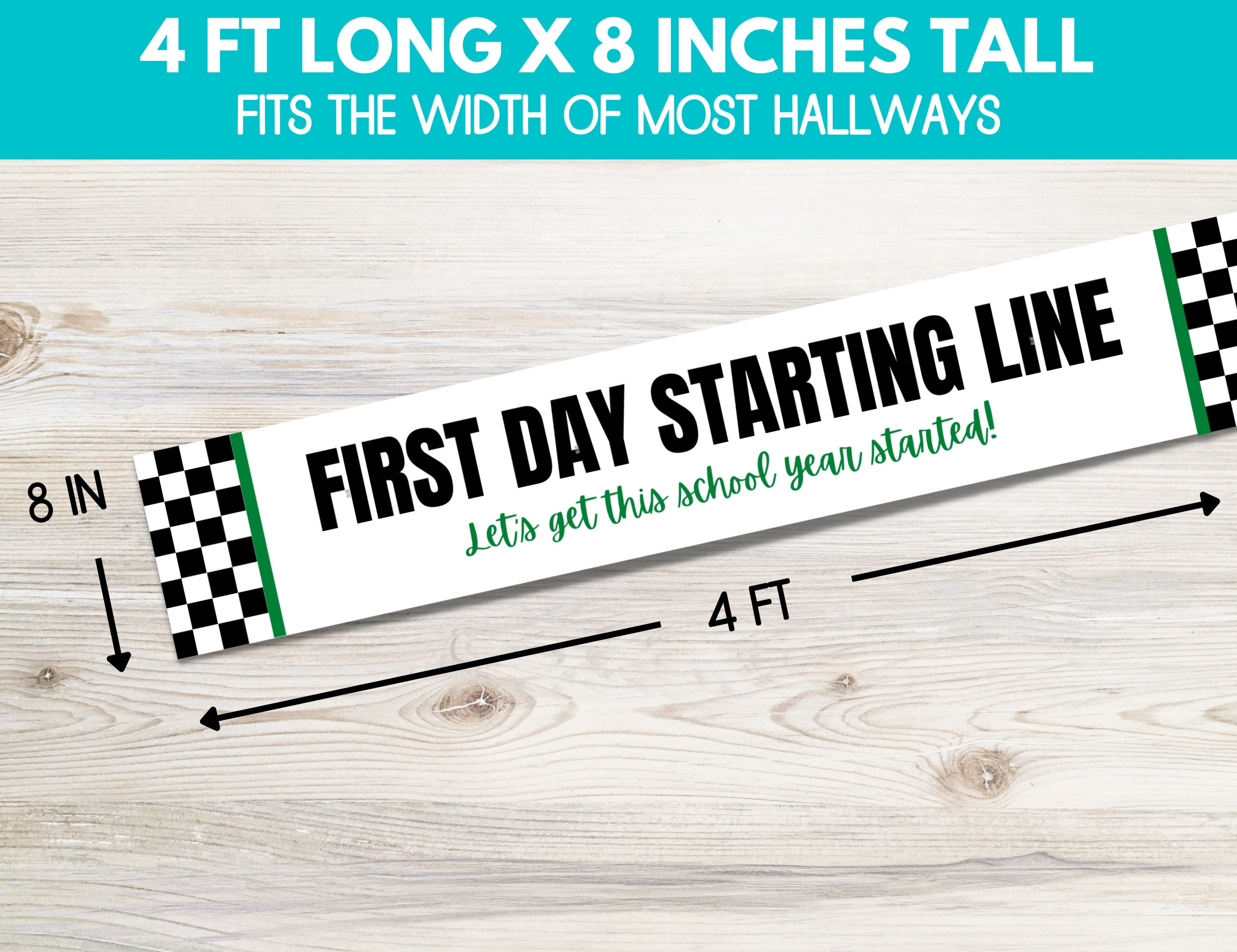 First Day of School Starting Line Printable Banner Back to - Etsy