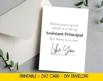 Assistant Principal Card, Assistant Principal Appreciation Card ...