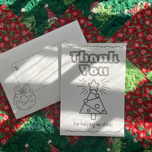 Holiday Teacher Coloring Card Printable, Teacher Christmas Card ...