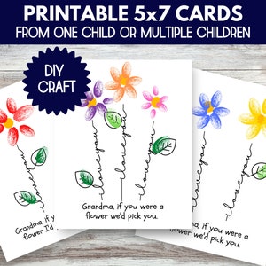 Grandma Card Printable, Grandma Handprint Craft, Grandparents Day ...