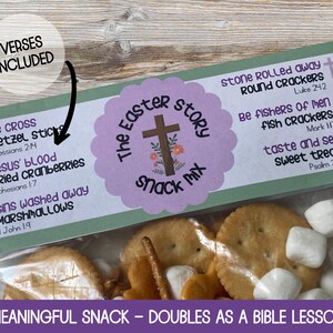 The Easter Story Snack Mix Printable, Treat Bag Topper, Easter Party ...