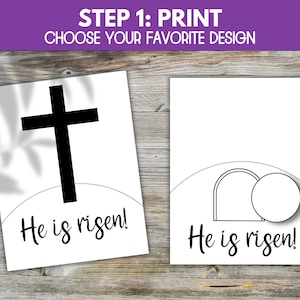 He is Risen Craft, Easter Handprint Craft, He is Risen Cross, Easter ...