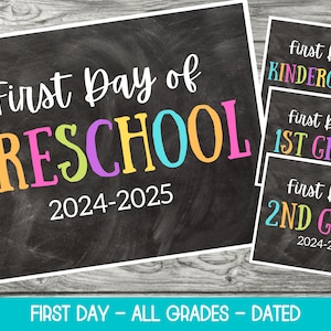 First Day of School Sign Printable, Printable Back to School Sign ...