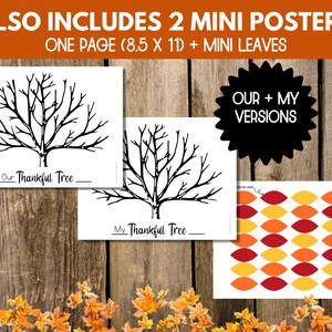 Thankful Tree Poster Printable Thanksgiving Tree Gratitude - Etsy