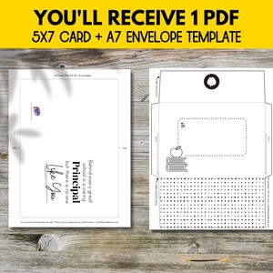 Principal Appreciation Card Printable, Principal Thank You Card ...