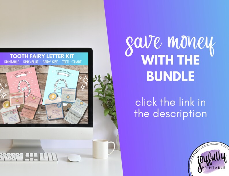 Pink Tooth Fairy Letter Printable Kit Baby Teeth Chart Tooth - Etsy