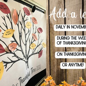 Thankful Tree Poster Printable, Thanksgiving Tree, Gratitude Tree ...