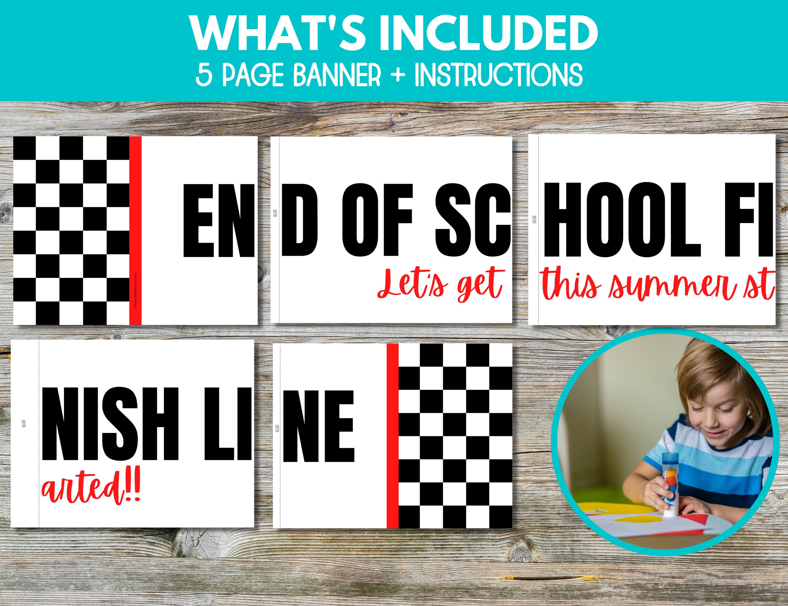 End of School Finish Line Printable Banner Happy Last Day of - Etsy UK
