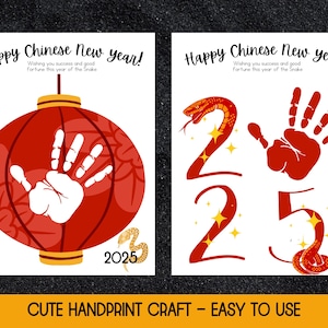 Chinese New Year Handprint, Lunar New Year, Year of the Snake ...
