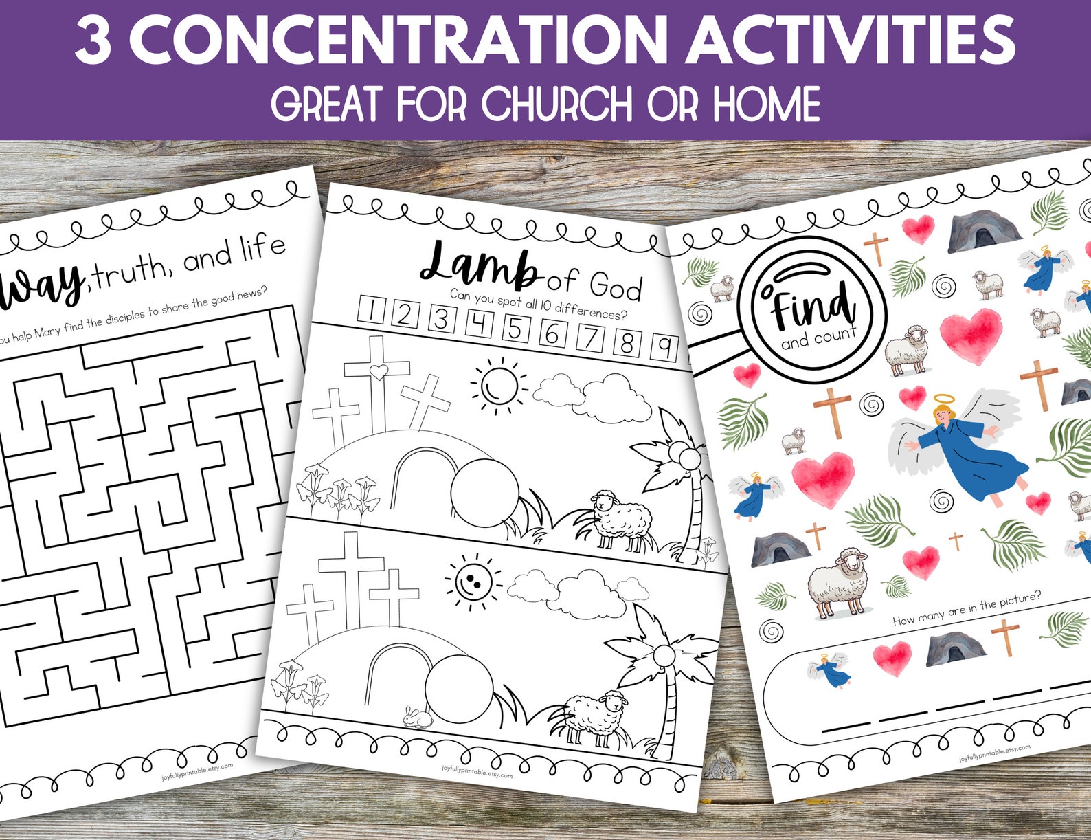 Easter Activity Book, Sunday School Easter Activity for Kids, Easter ...