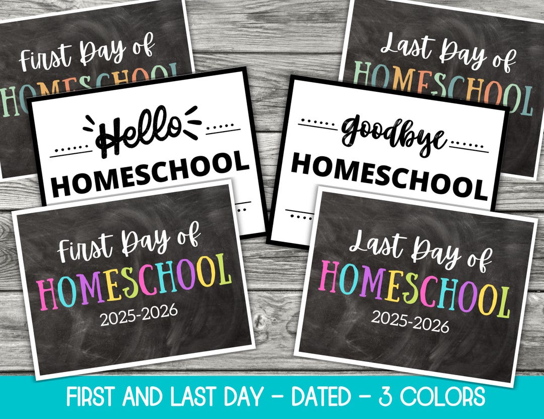First Day of Homeschool Sign, First Day of Homeschool Printable ...