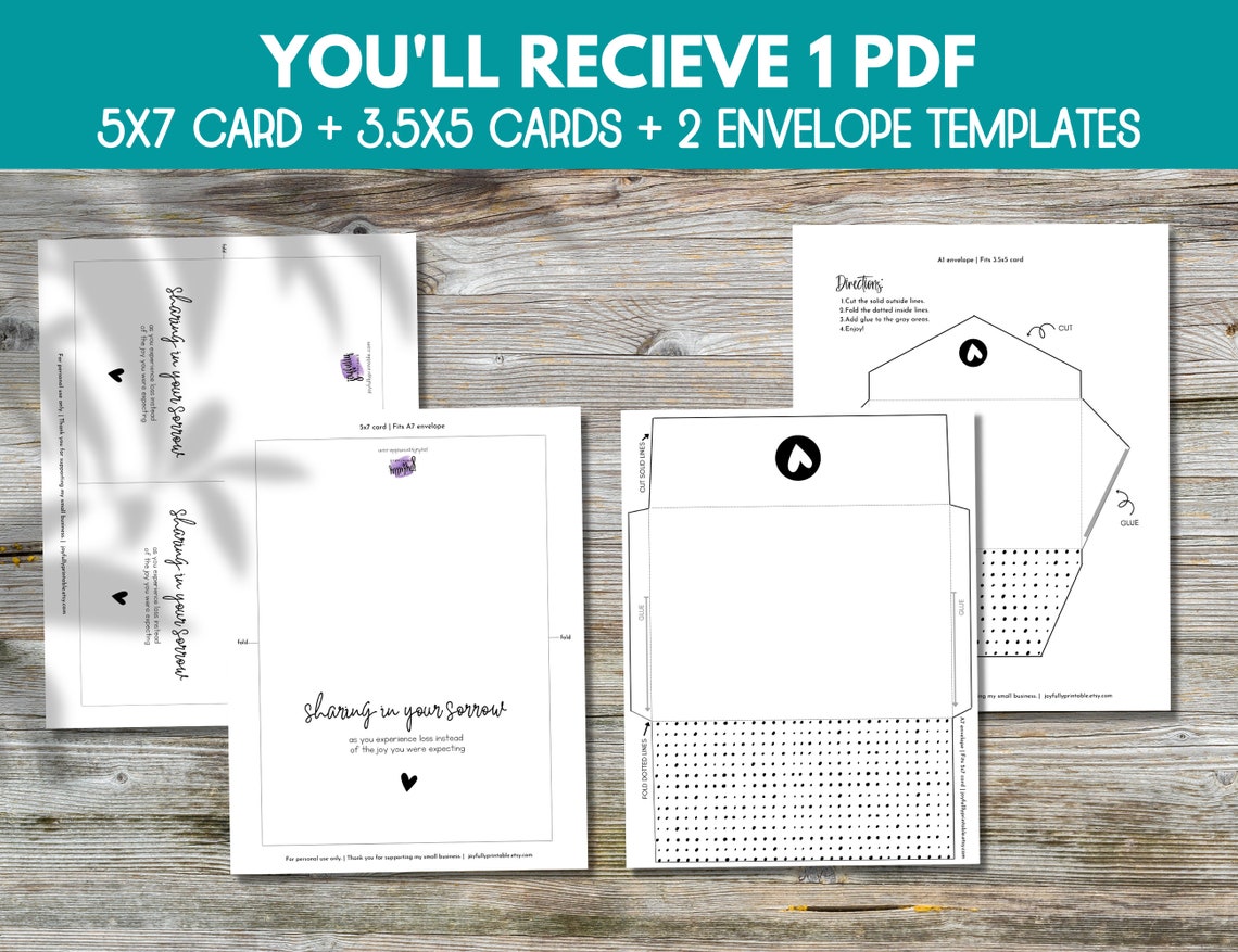 Miscarriage Sympathy Card Printable, Card for Miscarriage, Sympathy ...