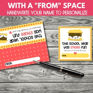 Last Day of School Treat Bag Topper Printable, S'mores Gift Tag, End of ...