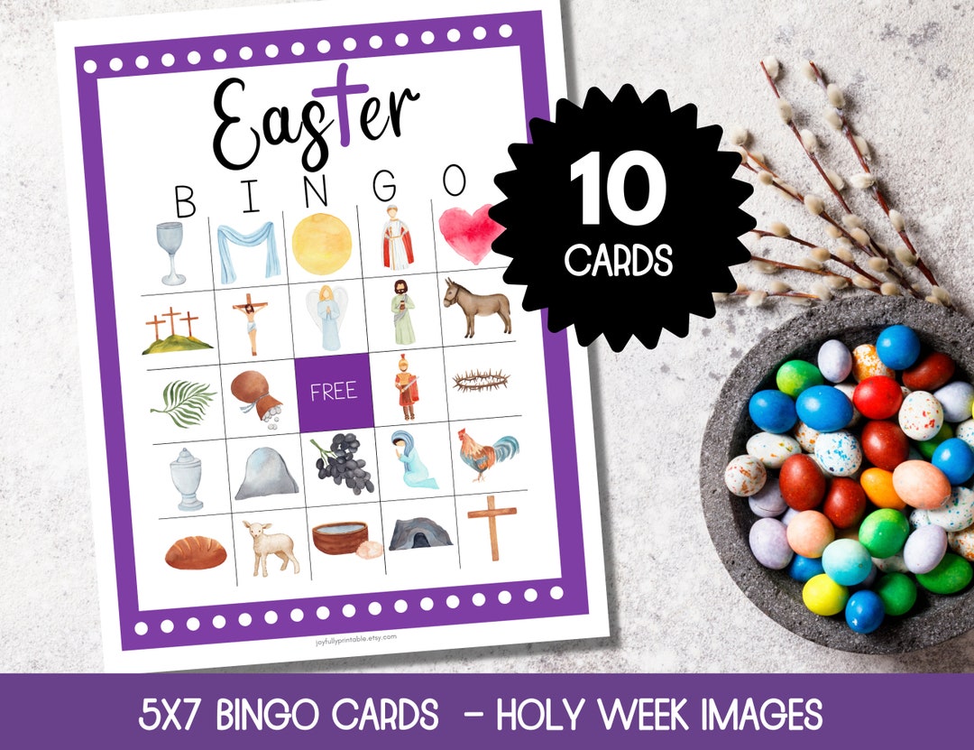 Holy Week Bingo, Easter Bingo Cards, Easter Family Games, Easter Games ...