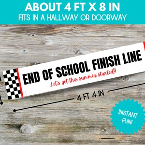 End of School Finish Line Printable Banner, Happy Last Day of School ...
