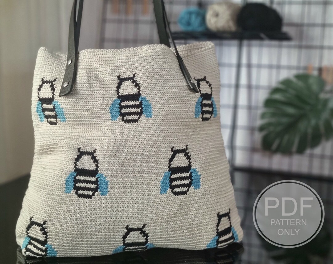 Bees Bag, Pattern, Crochet Pattern, Tutorial, Crochet Bag, Tapestry ...