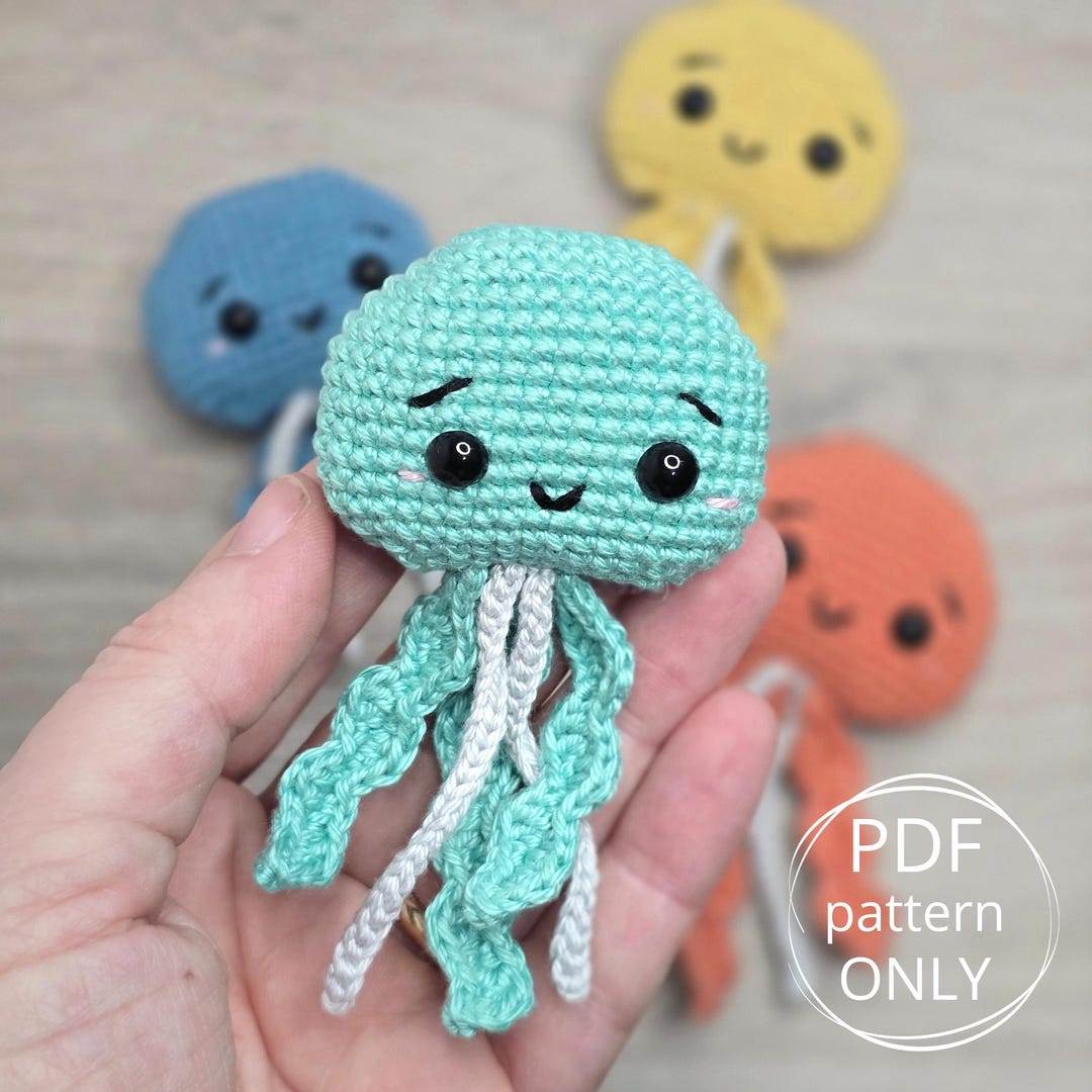 Amigurumi Jellyfish - Crochet Pattern - Croxart - Crochet Jellyfish ...