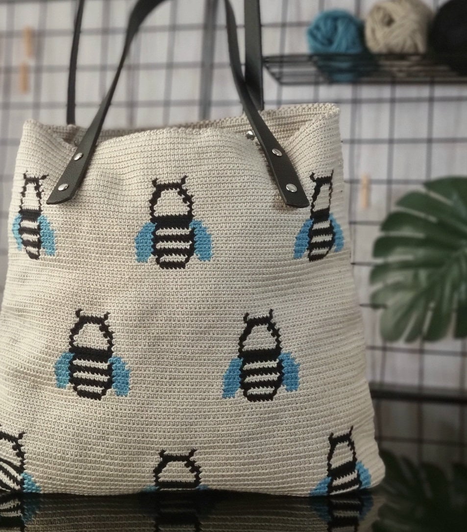 Bees Bag, Pattern, Crochet Pattern, Tutorial, Crochet Bag, Tapestry ...