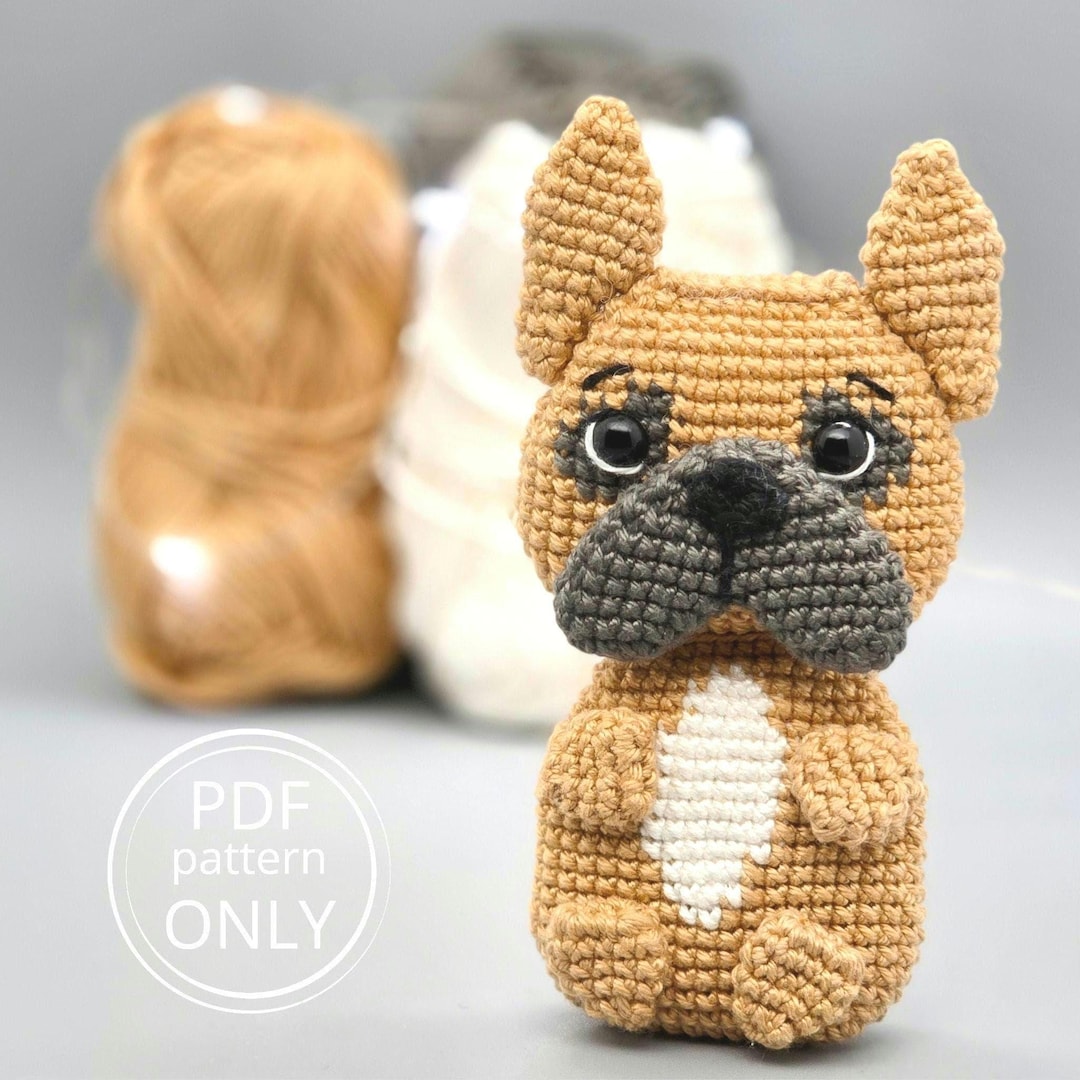 Amigurumi French Bulldog - Crochet Pattern - Croxart - Crochet French ...