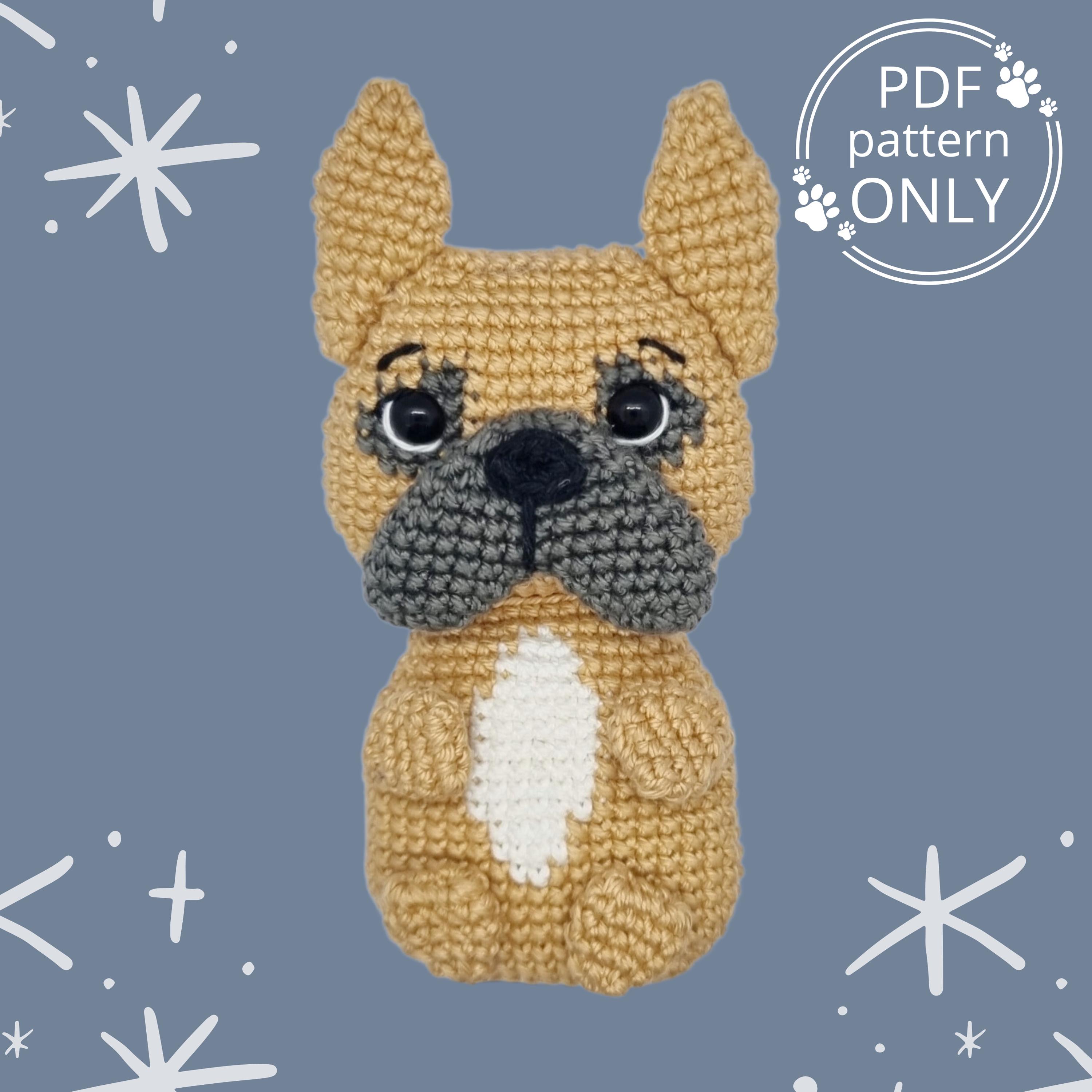 Amigurumi French Bulldog - Crochet Pattern - Croxart - Crochet French ...