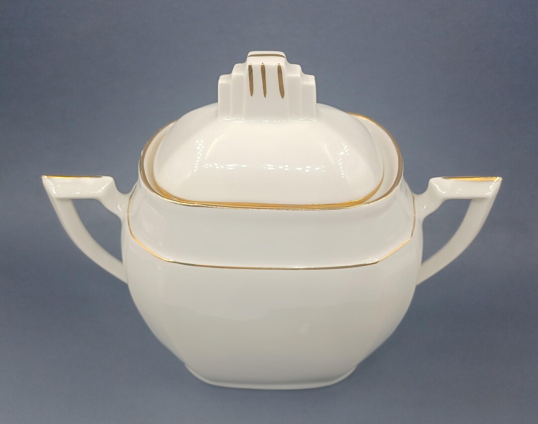 Limoges Large Sugar Bowl Art Deco Style Massé & Surget Berry, France ...