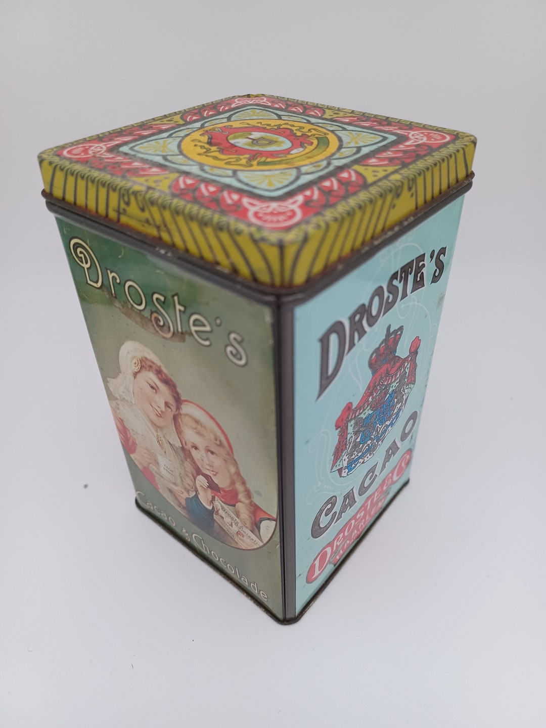 Droste Cacao & Chocolate Vintage Tin With Nurse/mother and Child 1950's ...