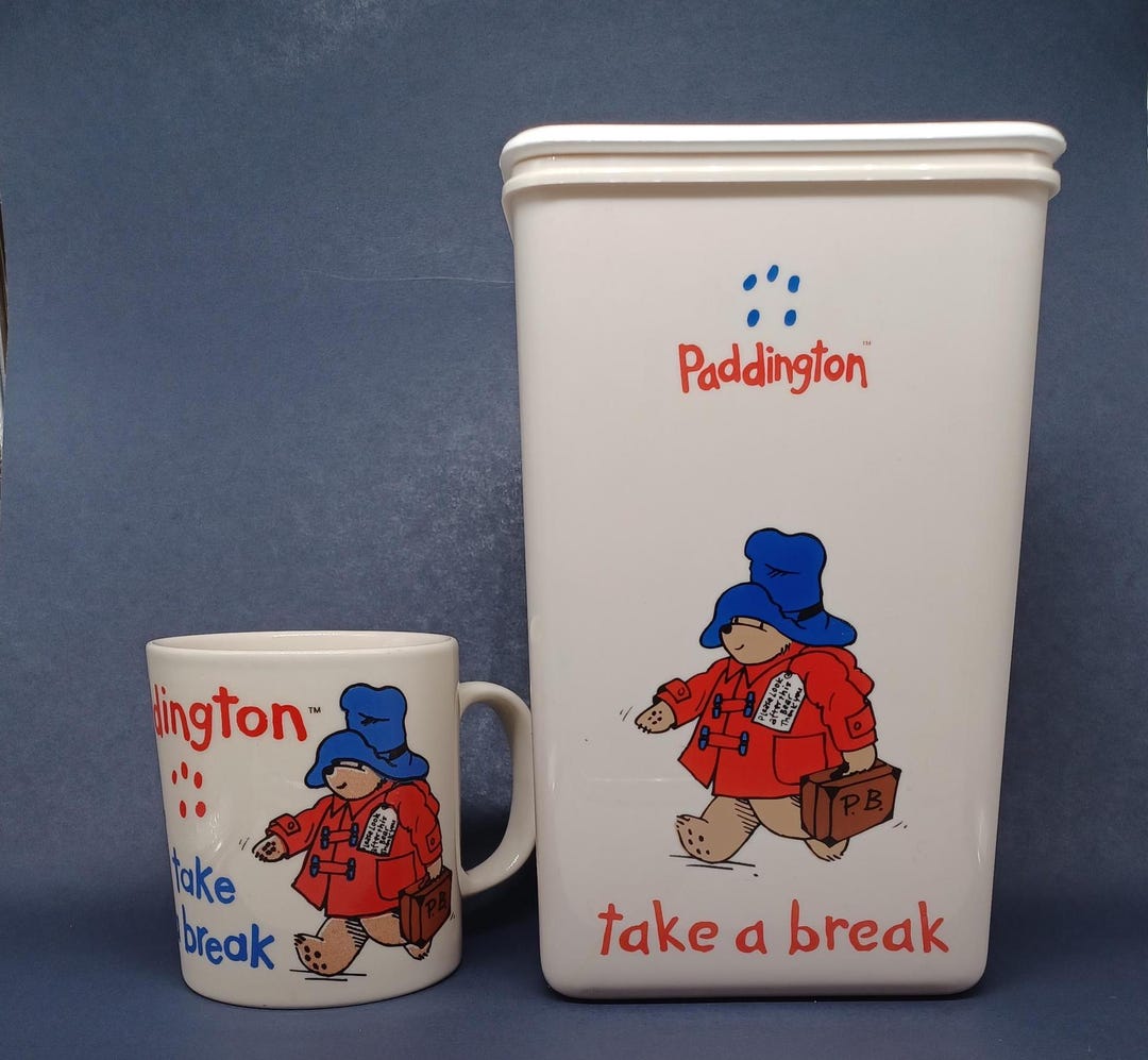 Paddington Bear Biscuit Container and Mug 1990s - Etsy