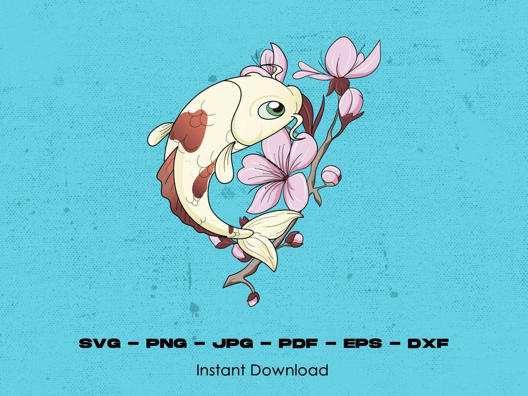 Koi Svg I Koi Fish Svg I Png I Jpg I Pdf I Eps I Dxf I Clipart I ...