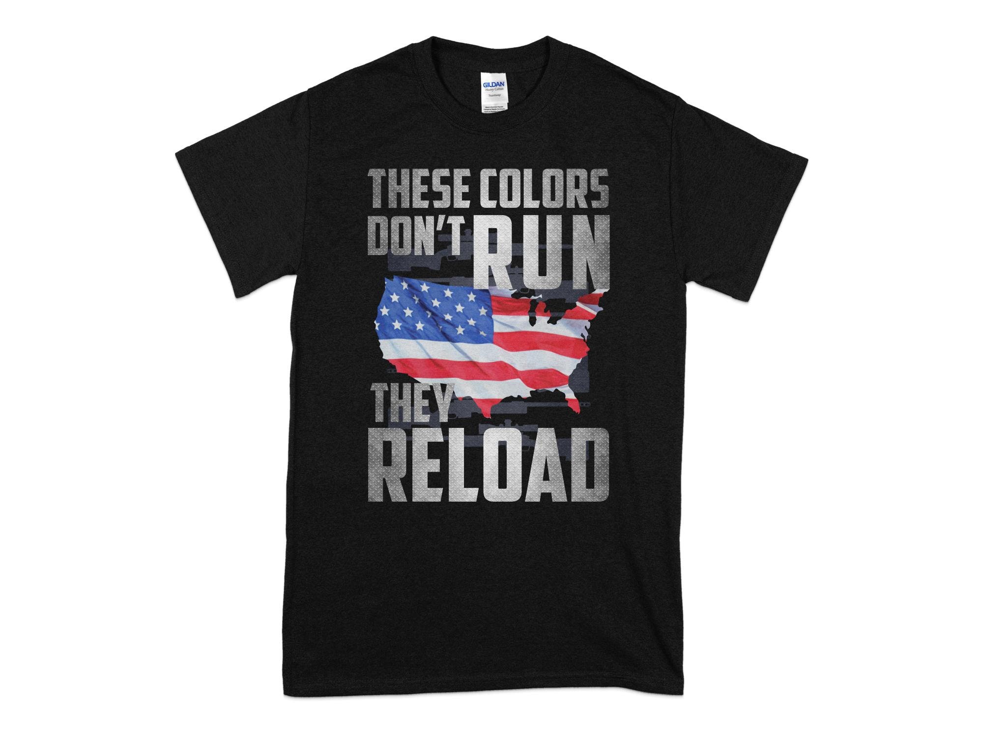 Patriotic T-shirt: These Colors Don't Run, American Flag Tee - Etsy