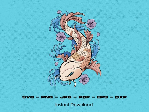 Koi Svg I Koi Fish Svg I Png I Jpg I Pdf I Eps I Dxf I Clipart - Etsy