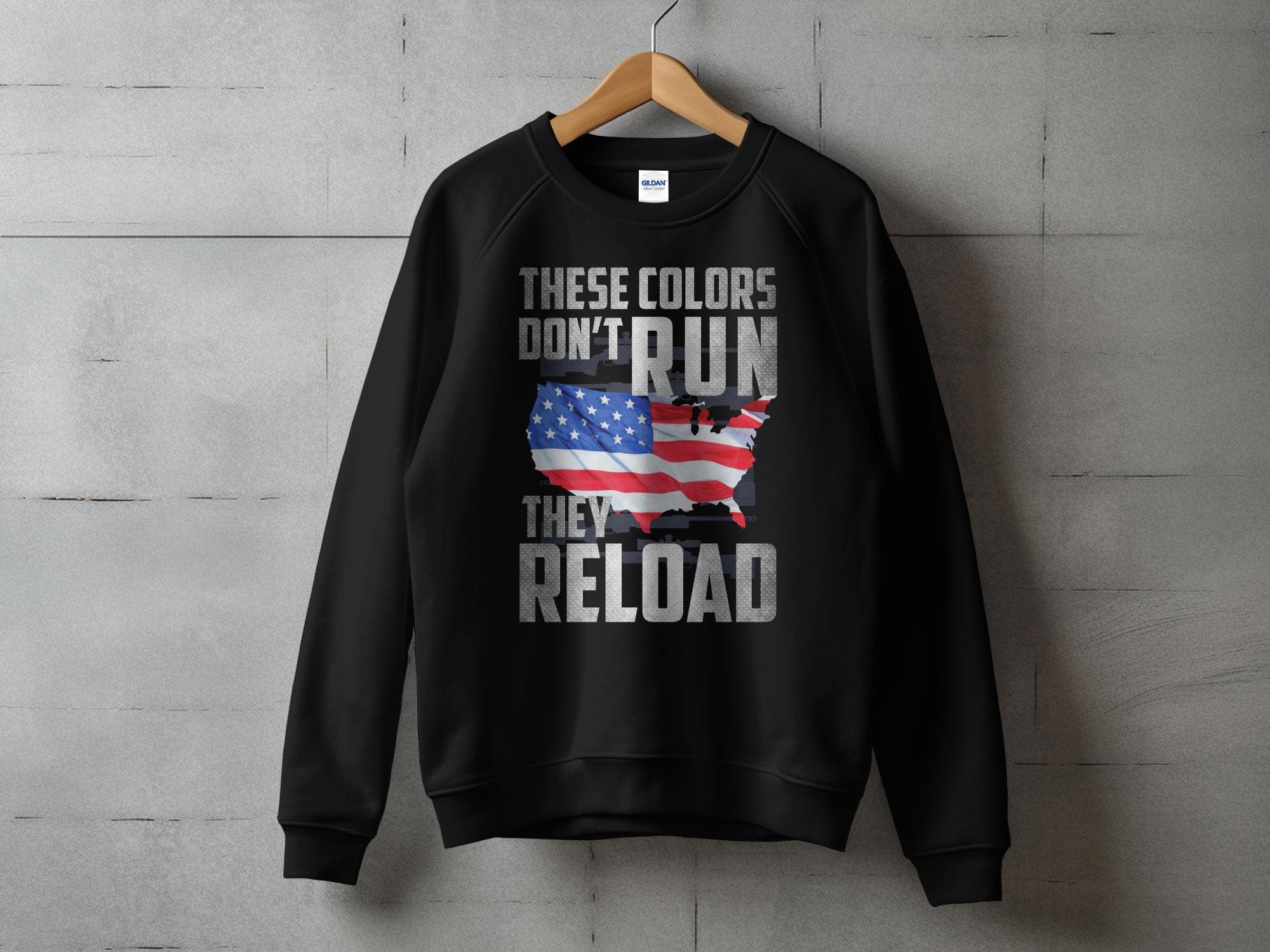 Patriotic T-shirt: These Colors Don't Run, American Flag Tee - Etsy