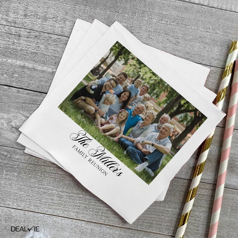 Custom Photo Napkins: Personalized Party Keepsake, USA Printed - Etsy