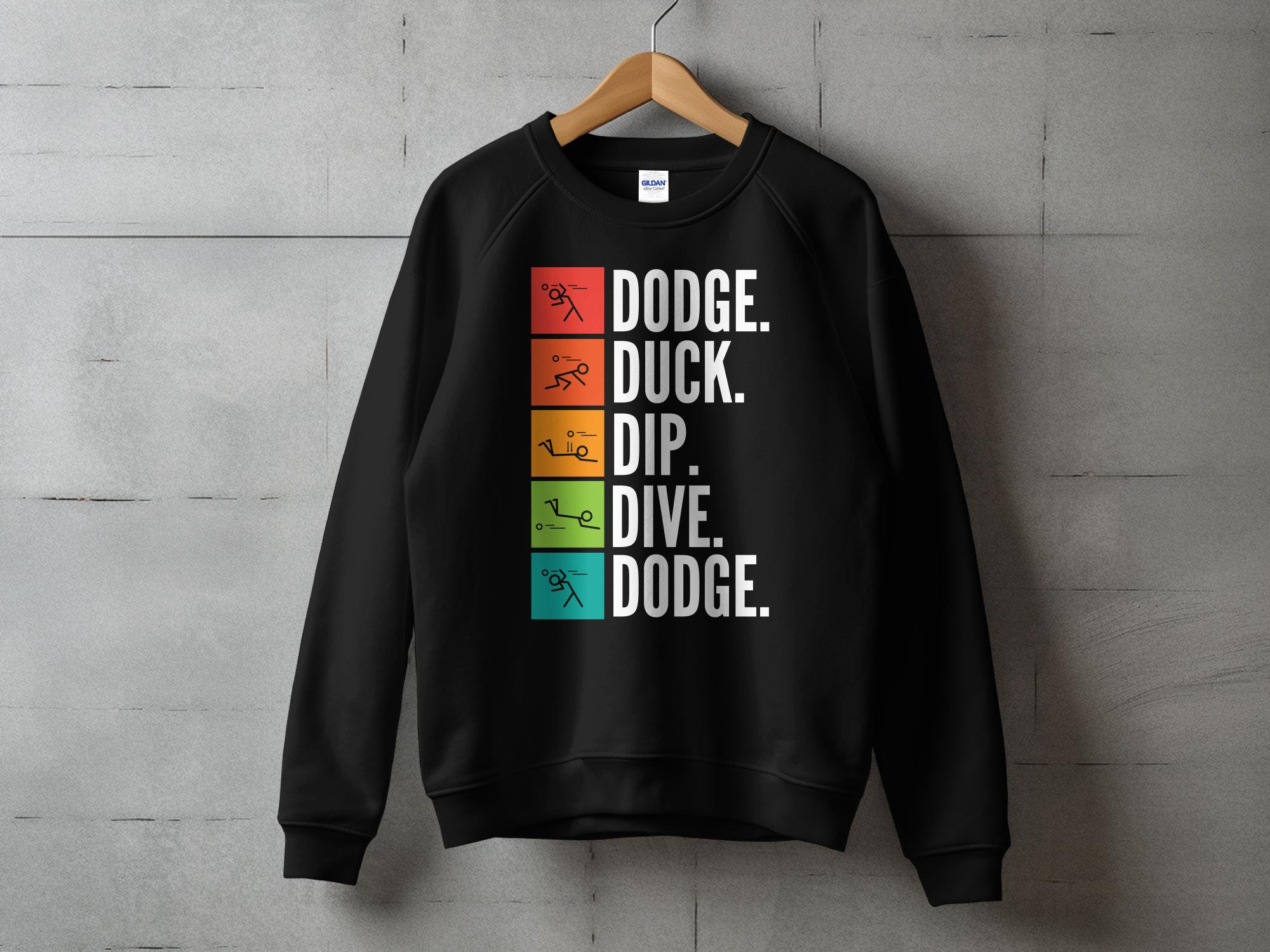 Colorful Stick Figure Dodgeball T-shirt, Dodgeball Athlete Design Tee ...